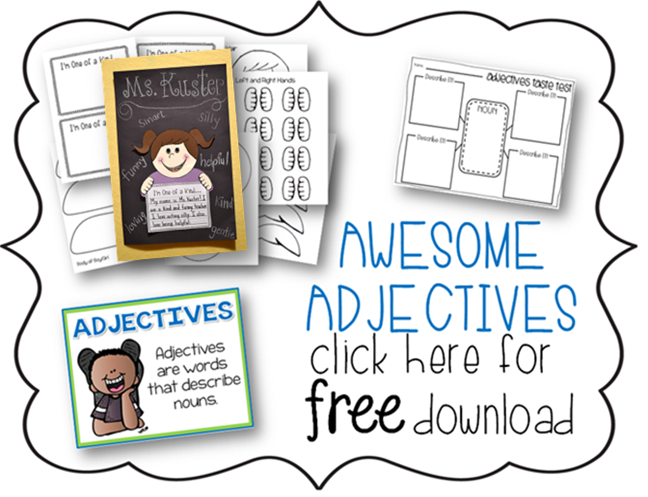 Ms. Makinson: Five Freebies for Friday - Adjectives